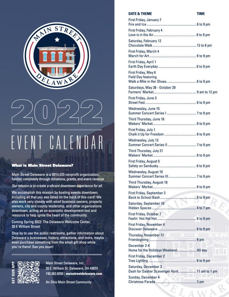 Events Schedule – Main Street Delaware